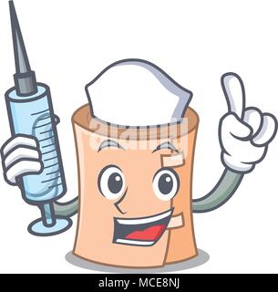 Doctor medical gauze character cartoon vector illustration Stock Vector ...