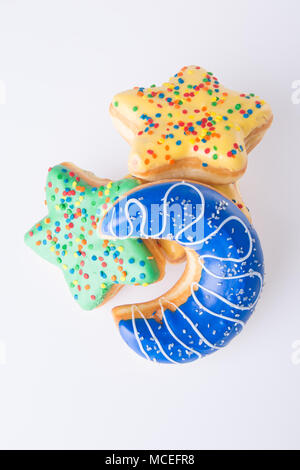 donut. moon shape donut on background Stock Photo - Alamy