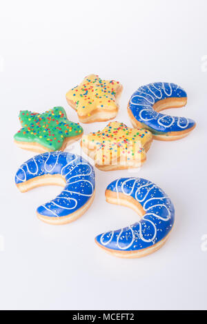 donut. moon shape donut on background Stock Photo - Alamy
