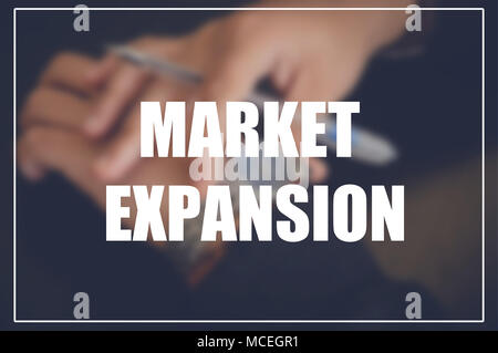 Expansion word with blurring business background Stock Photo - Alamy