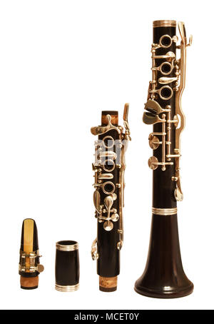 Clarinet isolated on a white background Stock Photo - Alamy