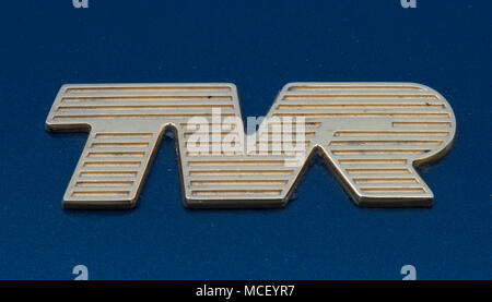 TVR car badge. English car manufacturer 1947 to date Stock Photo - Alamy