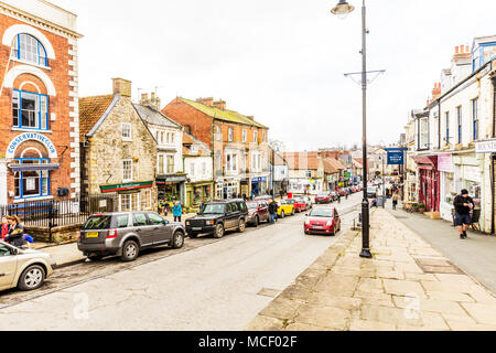 Pickering Town street shops North Yorkshire main road stores UK England ...