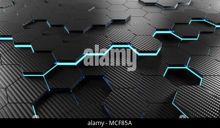 3d rendering hexagon background carbon fiber texture Stock Photo ...