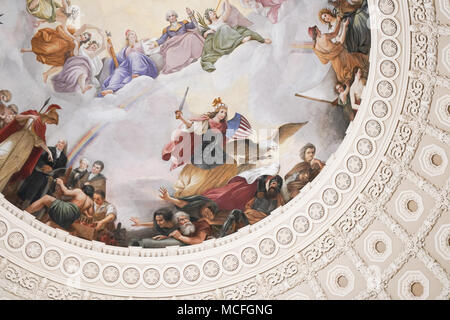 Apotheosis of Washington, the fresco on the ceiling of the United ...