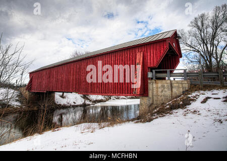 The Freeport Covered Bridge in Quebec Stock Photo - Alamy