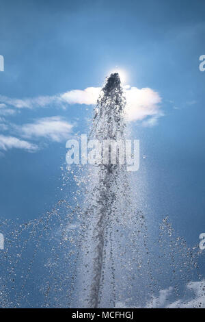 Water jet splashing against white background. turbulence Stock Photo ...