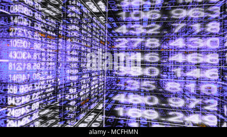Futuristic digital technology data ticker abstraction. High resolution ...
