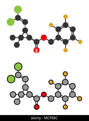 Transfluthrin insecticide molecule. Skeletal formula Stock Vector Image & Art - Alamy