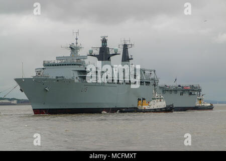 HMS Bulwark, Royal Navy flagship, Britain, UK, landing craft and rapid ...