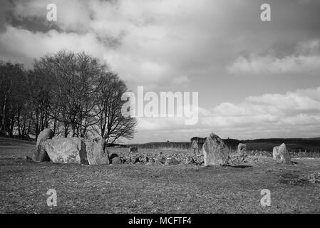 Loanhead of Daviot recumbent stone circle, an ancient Pictish set of ...