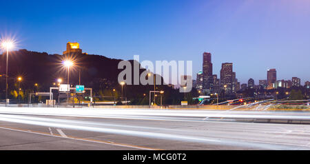 Interstate 90 at Seattle, Washington State, USA Stock Photo - Alamy
