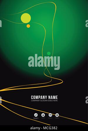 green abstract triangles layout for advertising Stock Vector Image ...