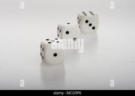 white dice 1 2 3 symbol ascending with black numbers Stock Photo - Alamy
