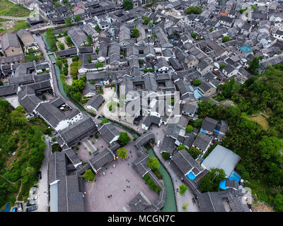 Cixi. 17th Apr, 2018. Aerial photo taken on April 17, 2018 shows the ...