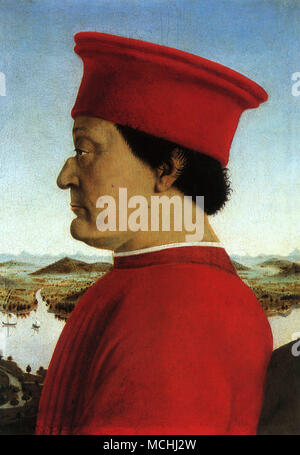 Portrait of Federico da Montefeltro, Duke of Urbino, painting by Piero ...