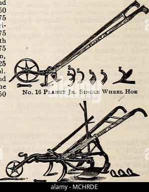 . No. 8 Combined Horse Hoe and Cultivator No. 19 Planet Jr. Single ...