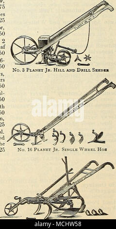 . No. 8 Combined Horse Hoe and Cultivator No. 19 Planet Jr. Single ...