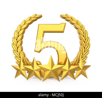 Five Gold Stars Stock Photo - Alamy