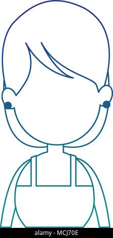 Woman faceless head blue lines Stock Vector Image & Art - Alamy