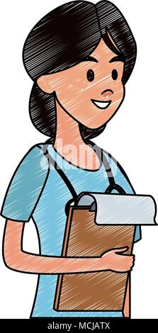 Female doctor cartoon scribble Stock Vector Image & Art - Alamy