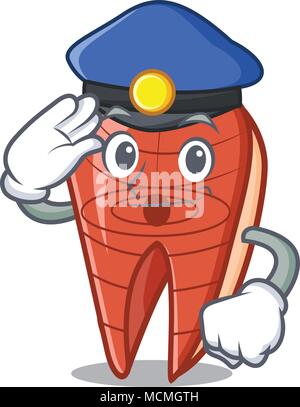 Detective fish slice character cartoon vector illustration Stock Vector ...