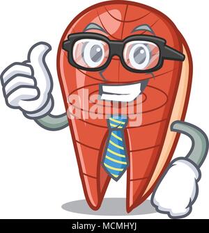 Successful fish slice character cartoon vector illustration Stock ...
