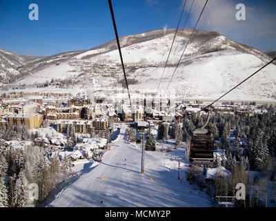 Vail, Colorado - The Gopher Hill lift at Vail Ski Resort Stock Photo ...