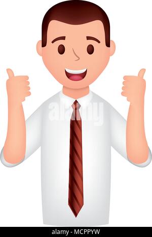 elegant businessman making ok sign avatar character Stock Vector Image ...