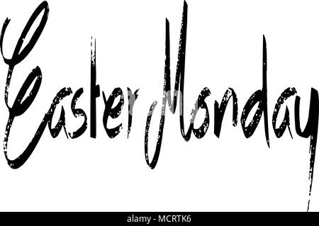 Easter Monday text sign illustration on white Background Stock Vector ...