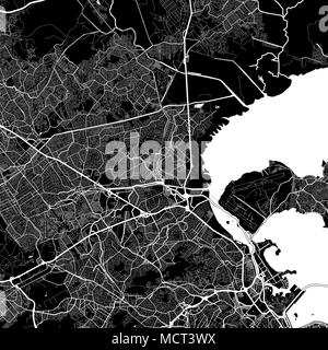 Duque de Caxias map city poster, horizontal background vector map with ...