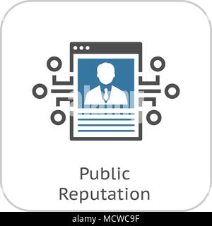 Online PR blue concept icon. Digital marketing tactic idea thin line ...