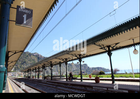 Italy Sicily The railway Station at Giardini Naxos (Taormina) Said to ...