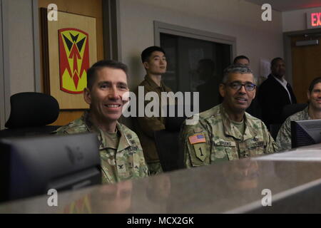 Col. Richard W. Wright, 35th ADA Brigade commander, congratulates the ...