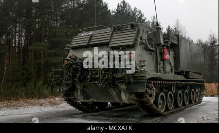 Rocket artillery firing the targets from defiladed position during ...