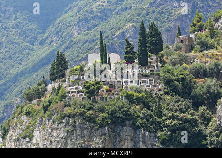 Cemetery at Cliff in Picturesque Village of Positano at Amalfi Coast ...