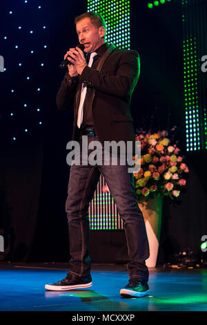 Swiss schlager singer and presenter Leonard performing live at the 9th ...
