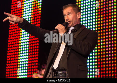 The Swiss pop singer and presenter Leonard live at the Schlager Nacht ...