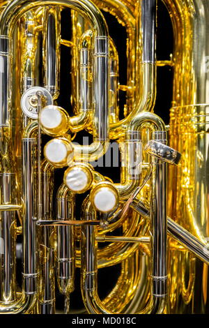 piston valves of a tuba, detail shot Stock Photo - Alamy