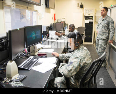 Members from the 18th Wing Security Forces Squadron work as base ...