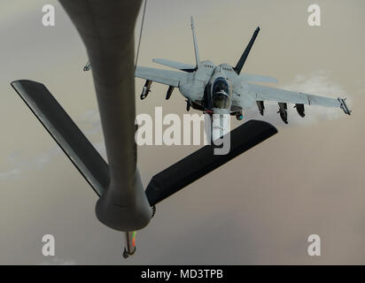 An F/A-18E/F Hornet aircraft model demonstrating the ability to carry ...