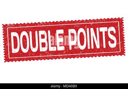 Double points grunge rubber stamp on white background, vector ...
