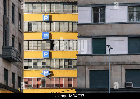 multi levels parking lot building in city Stock Photo - Alamy