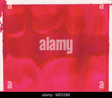 Abstract red watercolor background. Diluted paint. Painting with glitch ...