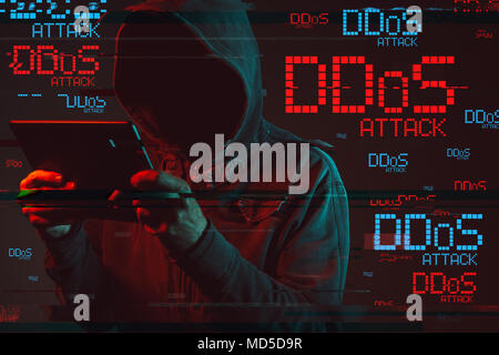 Mysterious hacker, online attack concept Stock Photo - Alamy