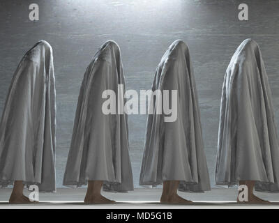 Human figures under cloth Stock Photo - Alamy