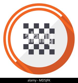 Chess flat design orange round vector icon in eps 10 Stock Vector Image ...