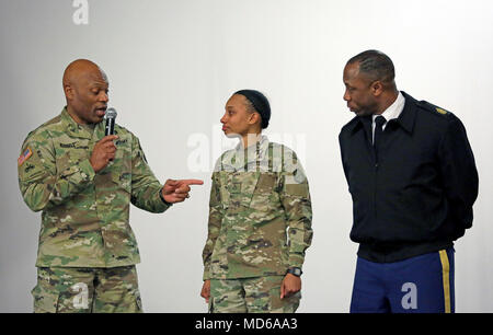 Command Sgt. Maj. Maurice V. Chaplin addresses the Soldiers of the 19th ...