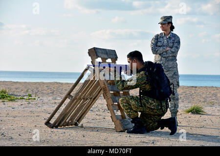 An airmen from the 143d Security Forces Squadron, Rhode Island Air ...