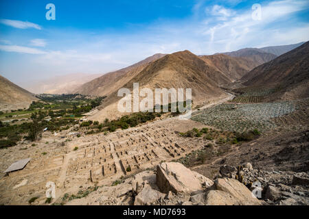 Archaeological site of Nieve Nieve, valley of the Lurin river, Lima ...